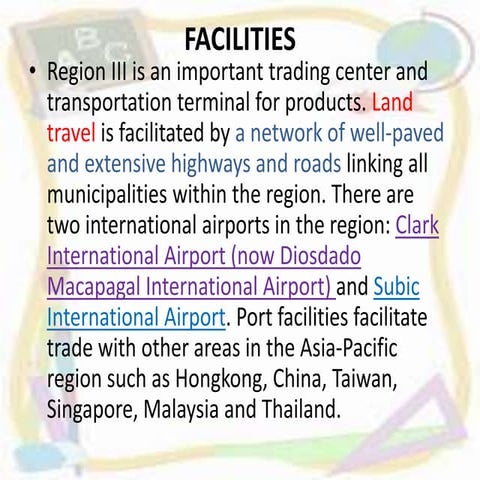 FACILITIES OF REGION 3 - ANNE | PPTX