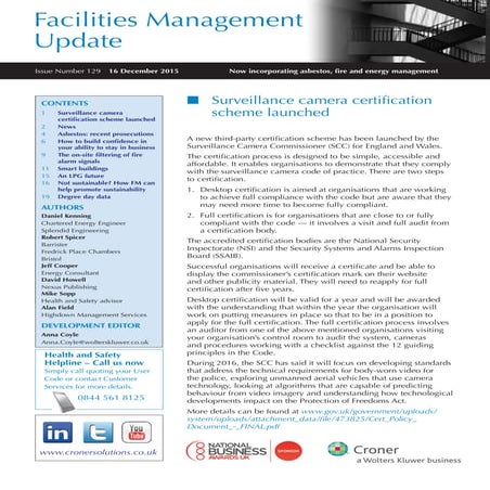 Facilities Management Update Issue 129 | PDF | Indoor Environmental ...