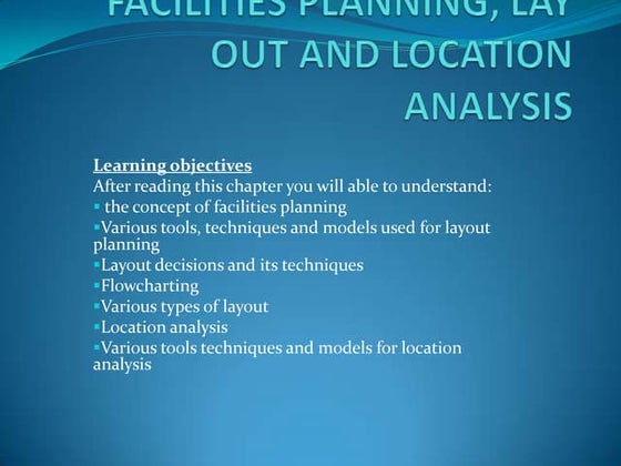 PA207 Capacity Planning_and_Facility_Location_Process_Layout | PPT