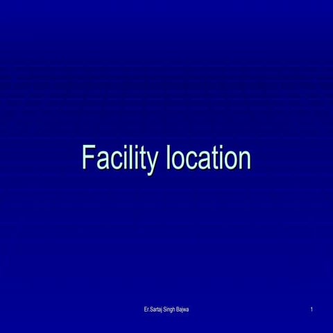 Facility location | PPT