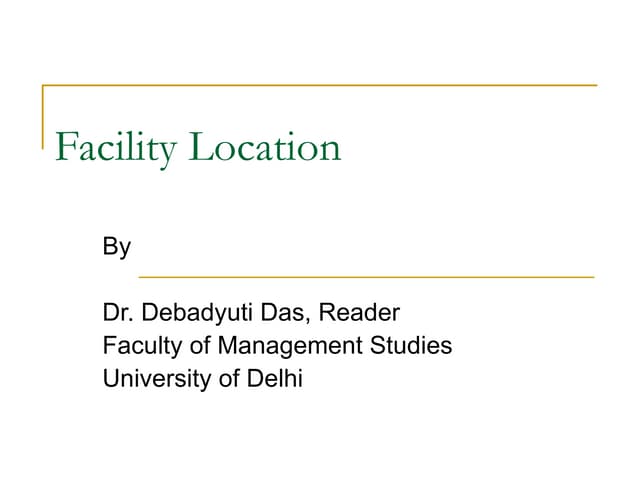TYPES OF FACILITY LAYOUT AND ITS ADVANTAGES AND DISADVANTAGES - OPERATIONS MANAGEMENT | PPTX