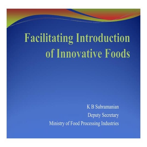 Faciltating Introduction of Innovative Foods | PDF
