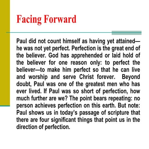 Facing Forward | PPT