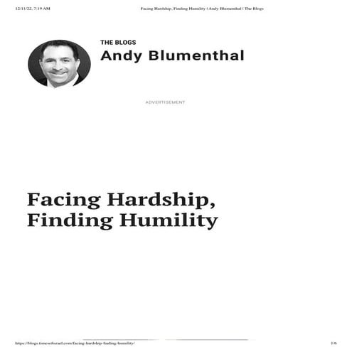 Facing Hardship, Finding Humility.pdf | Brain and Nervous System ...