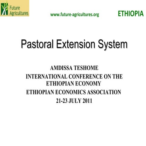 Pastoral Extension Systems | PPT