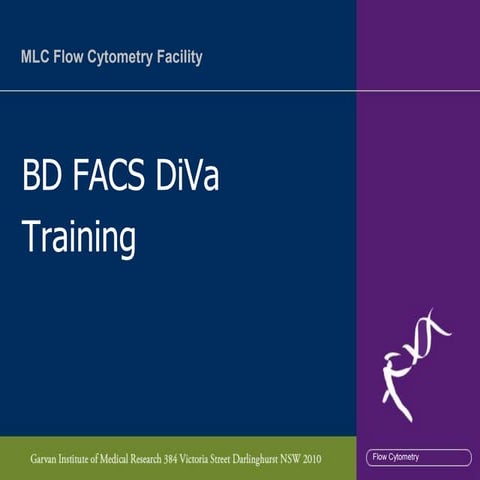Facs DiVa training Garvan MLC Flow Cytometry Facility | PPSX
