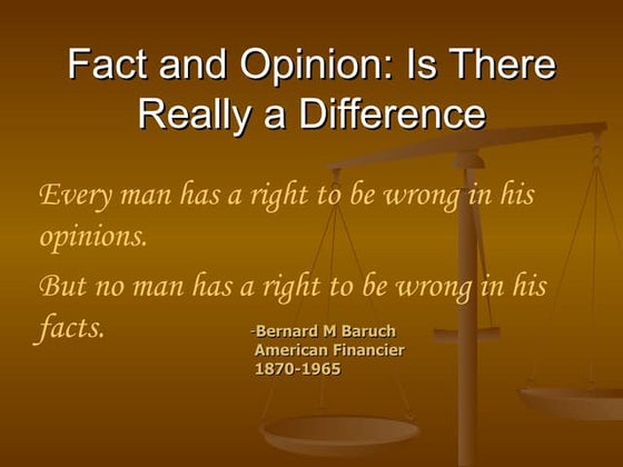 Distinguishing from fact and opinion | PPT