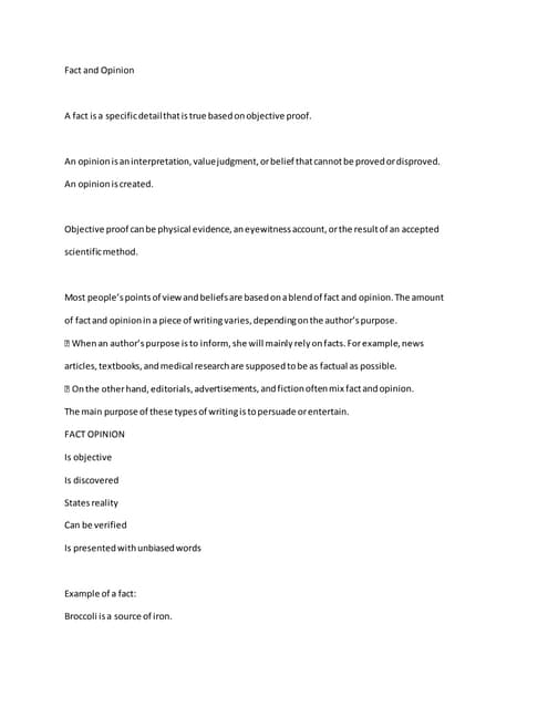 FACT AND OPINION LESSON GRADE 9 ENGLISH.PPT