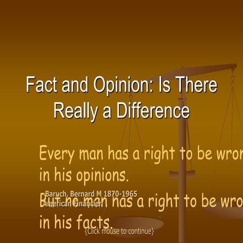 Powerpoint-Presentation about Facts and Opinion | PPTX