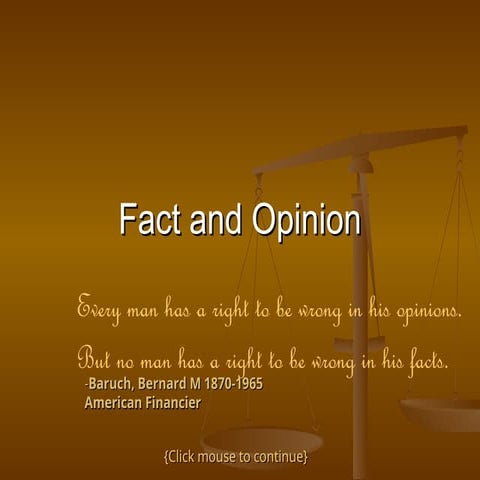 Powerpoint-Presentation about Facts and Opinion | PPTX
