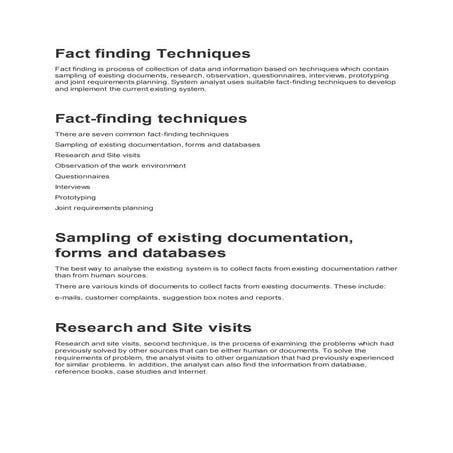 Fact finding | DOCX
