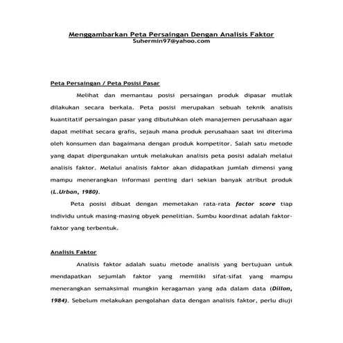 Analisis faktor | PPTX