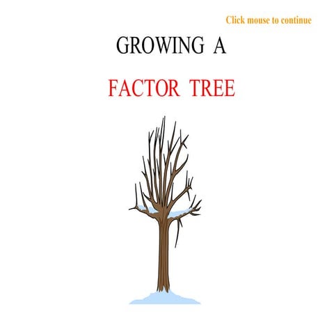 Factor Trees | PPT