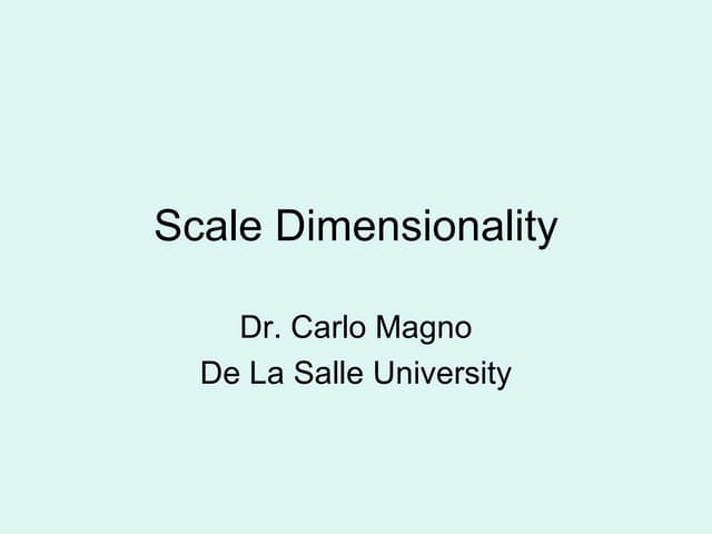 Factor anaysis scale dimensionality | PPT Factor anaysis scale dimensionality | PPT