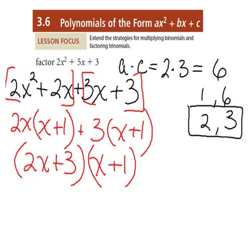 Factor complex trinomial | PDF