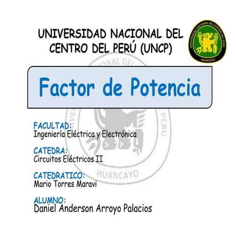 Factor de potencia | PPTX