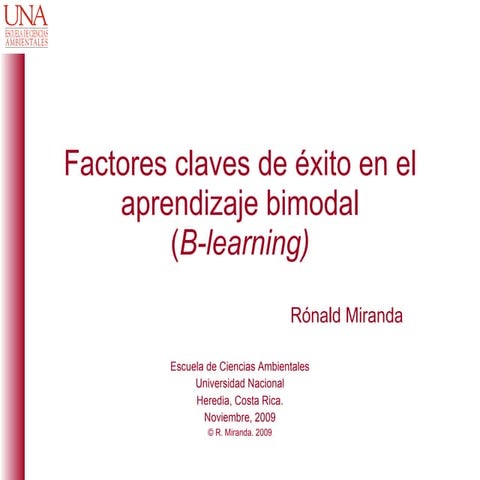 Factores Claves De éxito Aprendizaje Bimodal Ppt