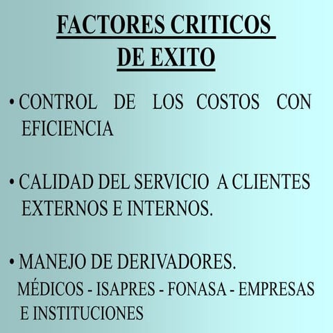 Factores Criticos De Exito Ppt