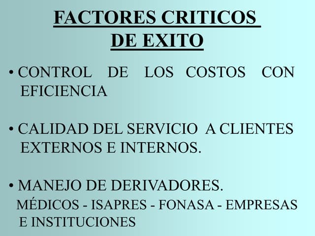 Factores Criticos De Exito Ppt