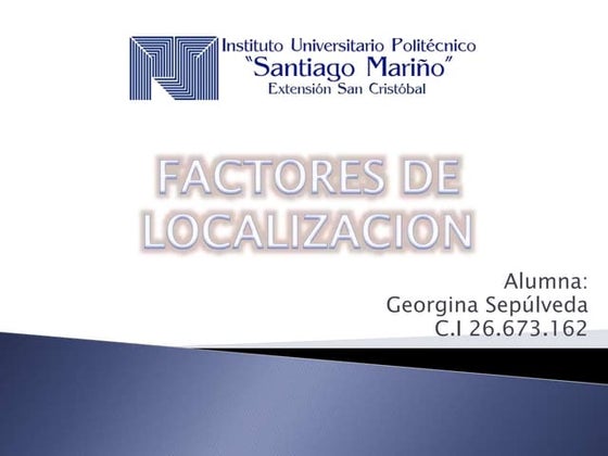 Factores de la localizacion | PDF