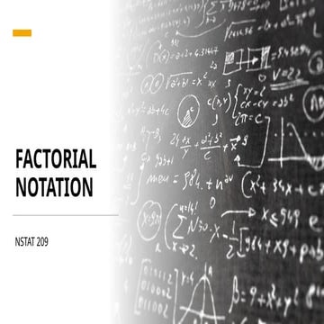 Factorial Notation in Bachelor of Science in Statistics | PPT