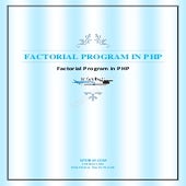 Factorial program in php