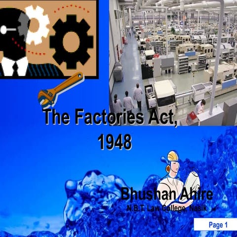 Factories act 1948 | PPT