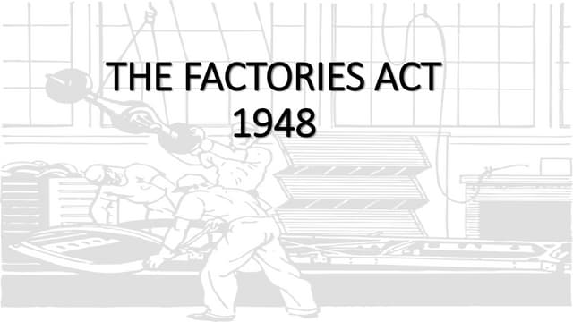 Factories Act,1948 (5) Working Hours of Adult | PPTX