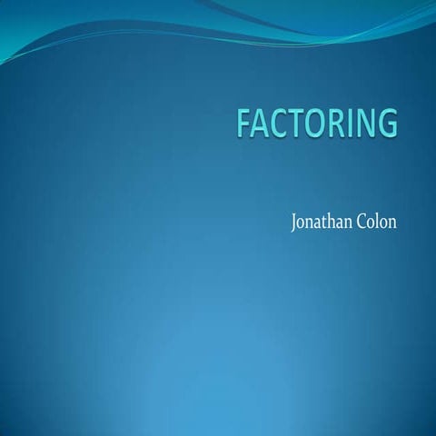 Factoring Ppt