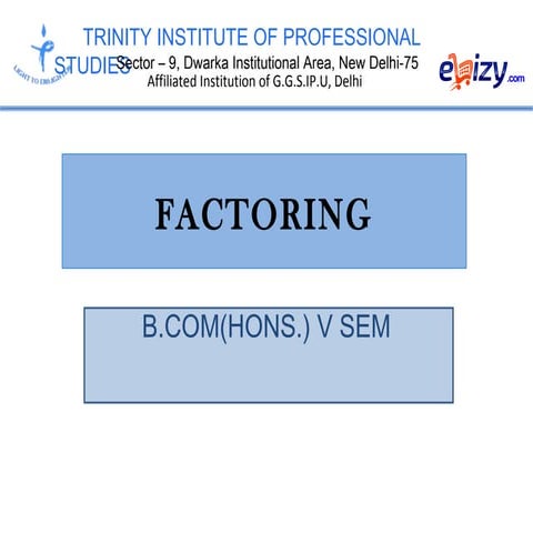 Factoring | PPT