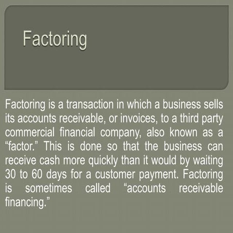 Factoring | PPTX