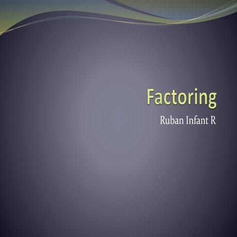 Factoring | PPT