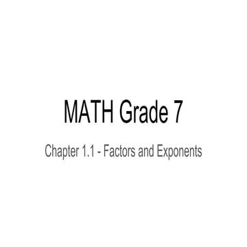 Factoring and multiples | PPT