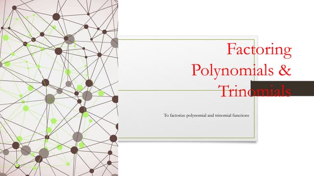 Factoring Quadratic Trinomials Pdf 3576