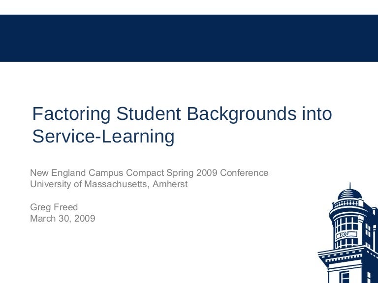 Factoring Student Backgrounds into Service-Learning