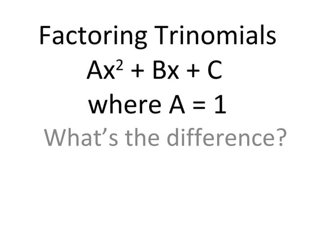 Multiplying binomials | PPTX