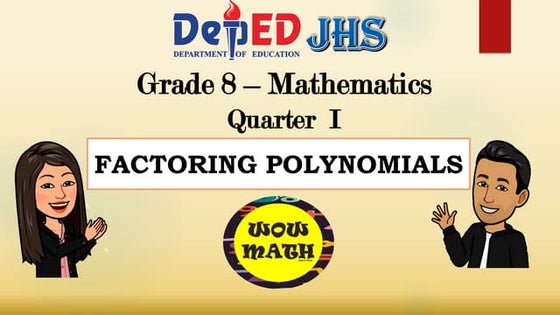 Factoring Polynomials With Common Monomial Factor Pptx