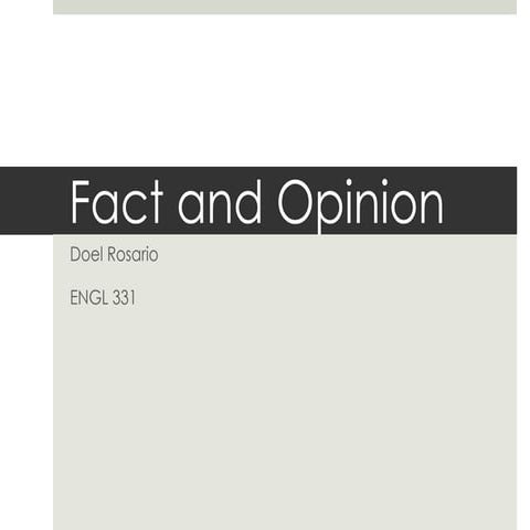 Fact or opinion | PPT