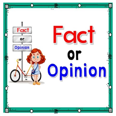Fact And Opinion Slides Fact Or Opinion? Digital Learning Activity