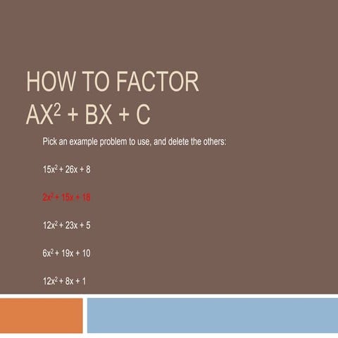 Factoring with gcf power point | ODP