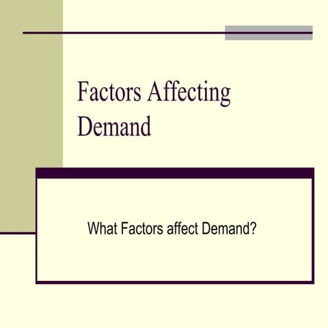 Factors Affecting Demand | PPTX