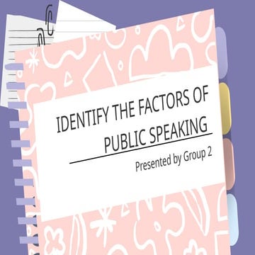 Factors-of-Public-Speaking Lesson for grade 10 | PPTX
