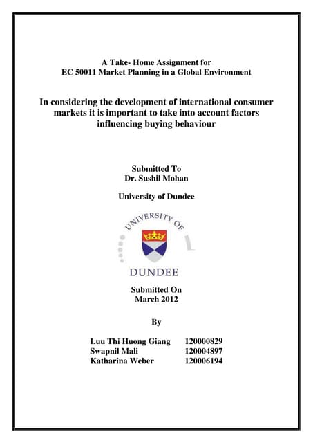 Consumer Behavior And Factors Influencing Consumer Behavior Ppt