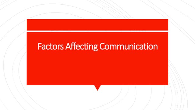 10 Barriers to Effective Communications. | PDF