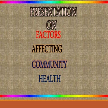 Identifying community health problem | PDF