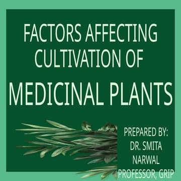 Factors Affecting Cultivation of Medicinal Plants.pptx
