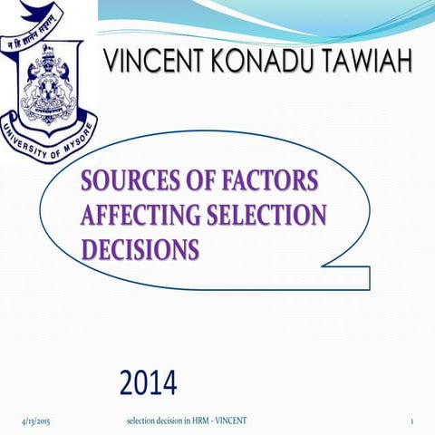 Factors affecting decision making | PPTX