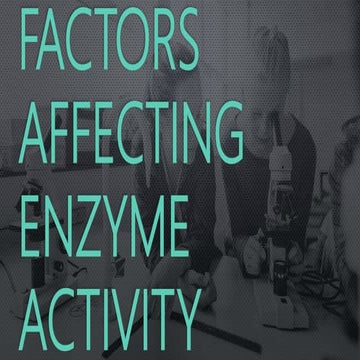Factors Affecting Enzyme Activity | PPTX