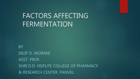 Control systems in fermenter | PPTX | Chemistry | Science