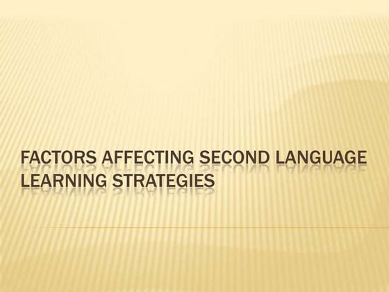 Factors affecting lls usage | PPT